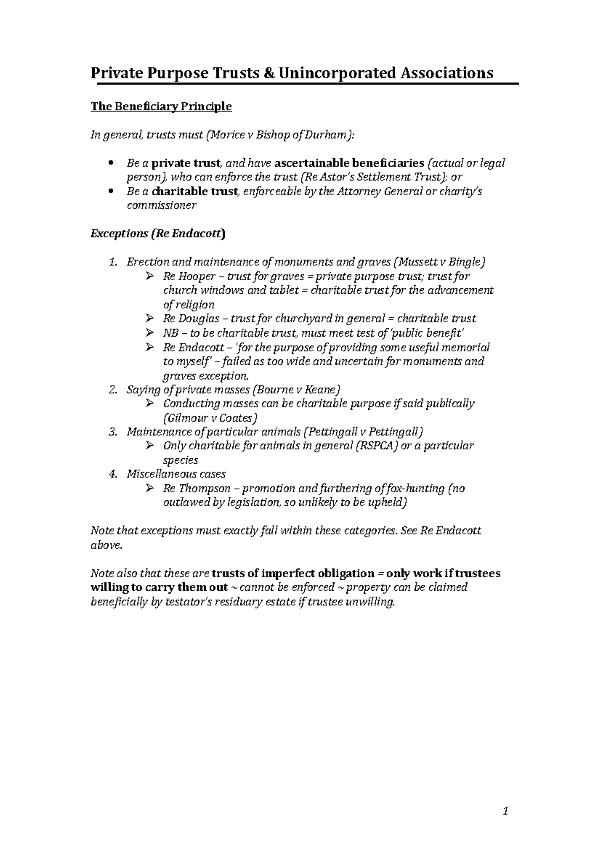 06 Private Purpose Trusts - 1 Private Purpose Trusts & Unincorporated ...