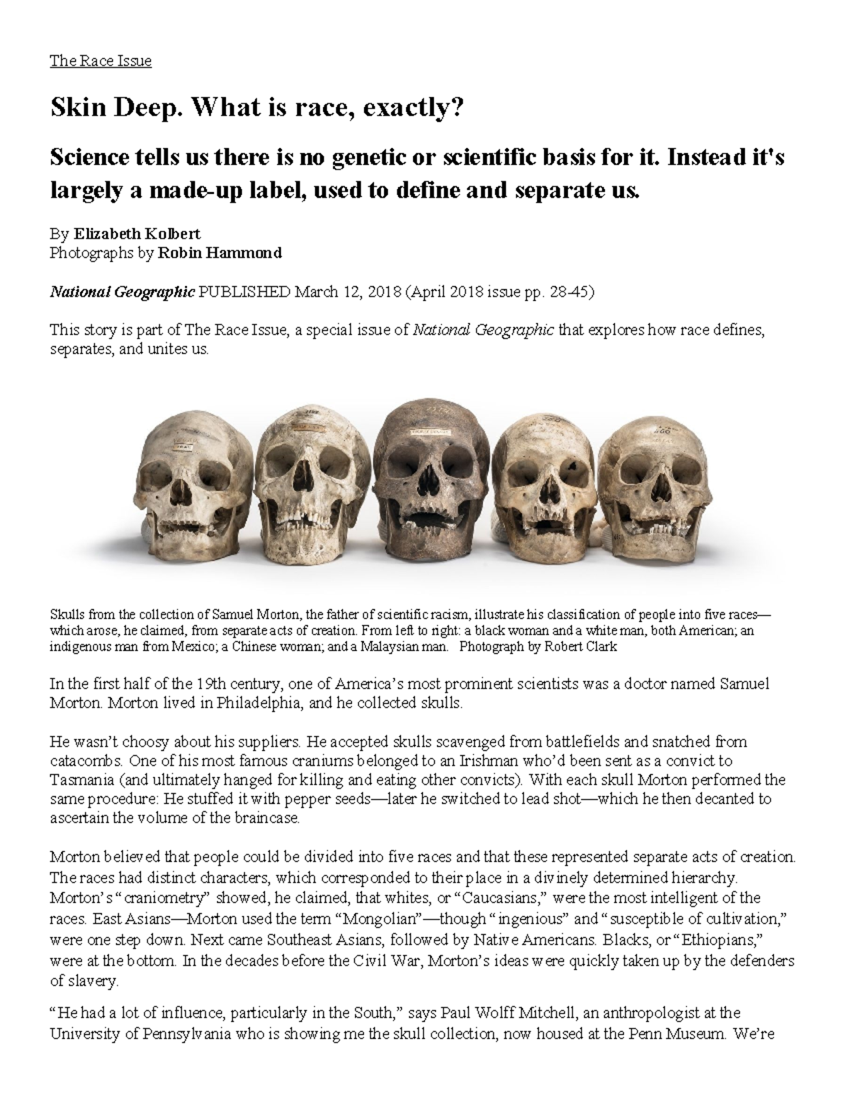 Skin Deep. What is race, exactly. Article - The Race Issue Skin Deep ...