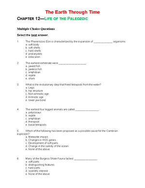 Ch14 Life of the Mesozoic Notes - The Earth Through Time CHAPTER 14 ...