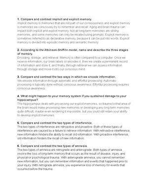 Psych Chapter 8 Quiz - ________ is a memory store with a phonological ...