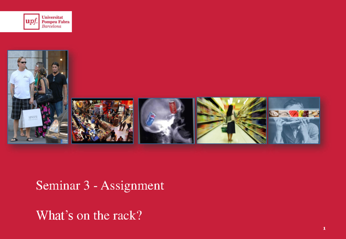 24 CB Seminar 3 Assignement Whats on the rack - Seminar 3 - Assignment ...