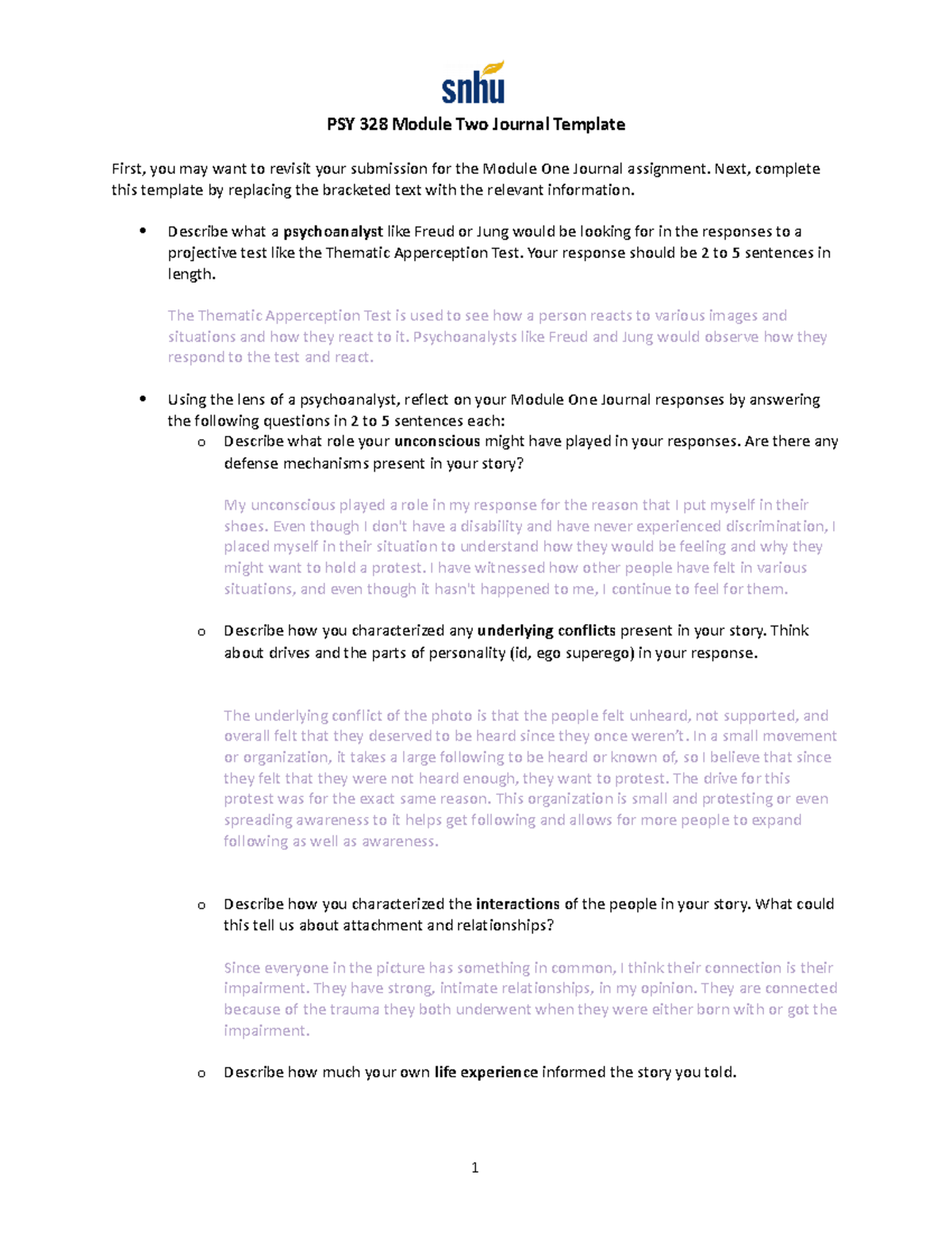 MOD2Journal PSY 328 - Module 2 Journal - PSY 328 Module Two Journal ...