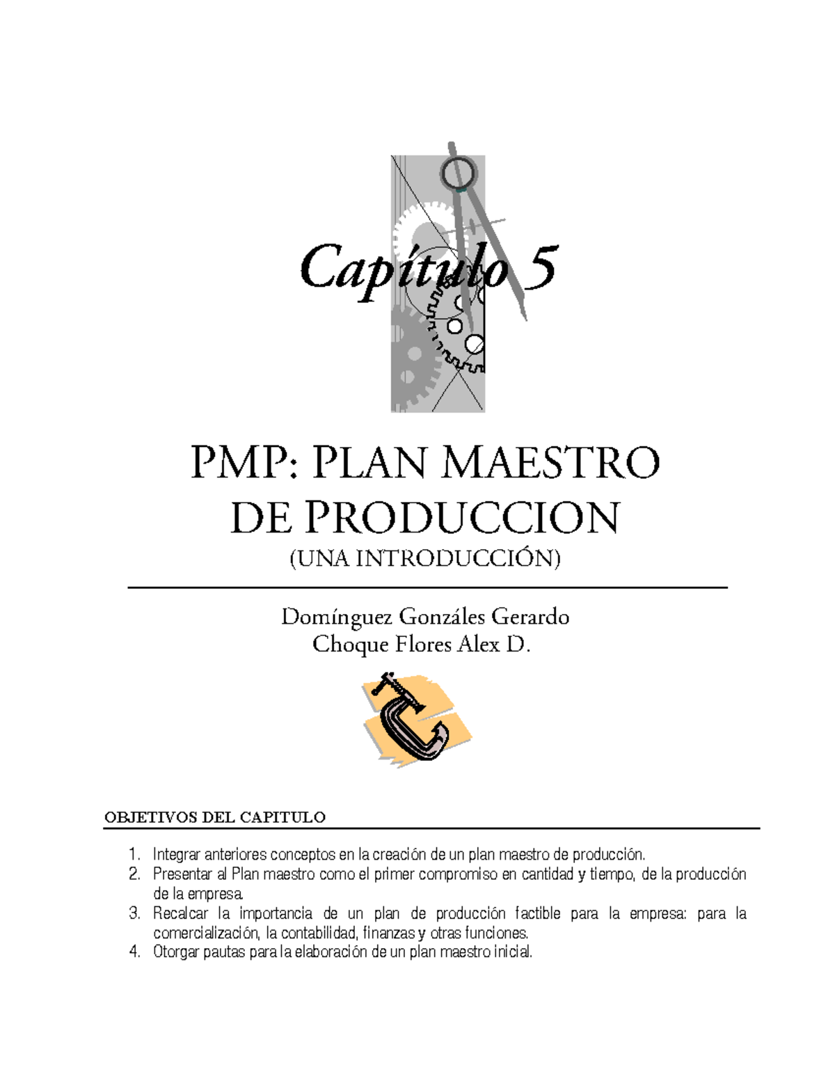 GUIA PMP 2M5 - Plan maestro de producción - Capítulo 5 PMP: PLAN ...