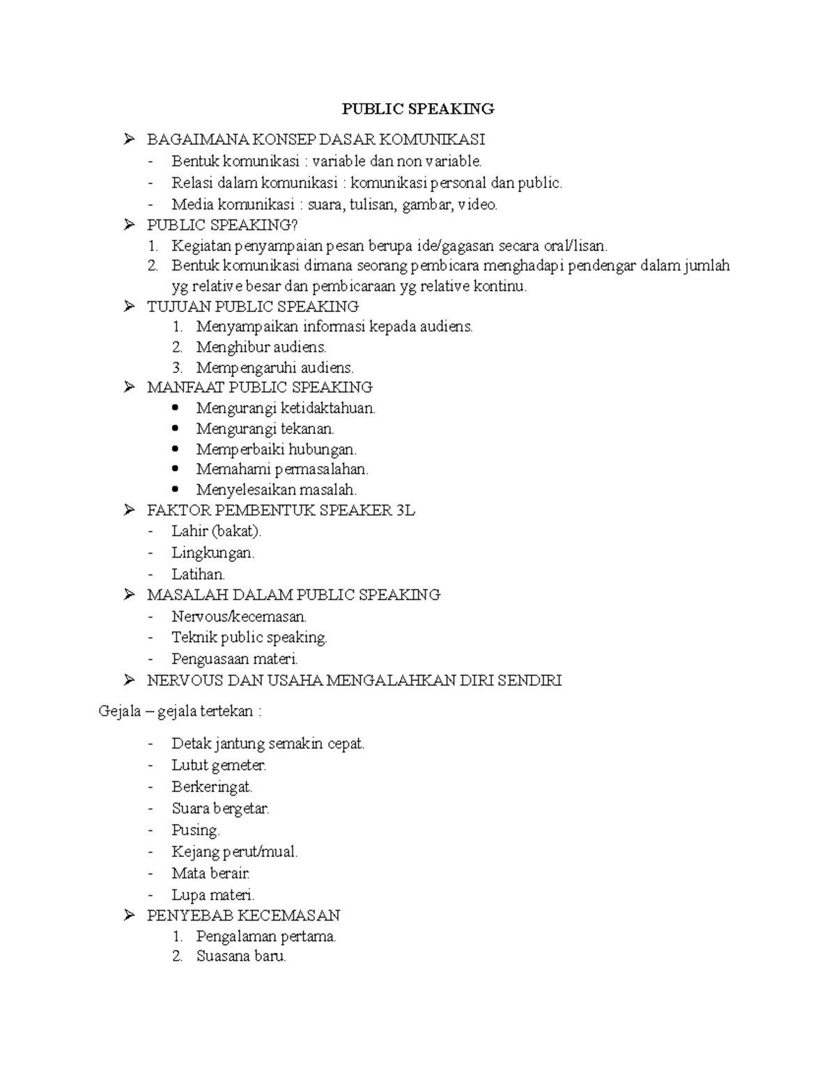 Public Speaking - Resume materi. - PUBLIC SPEAKING BAGAIMANA KONSEP ...