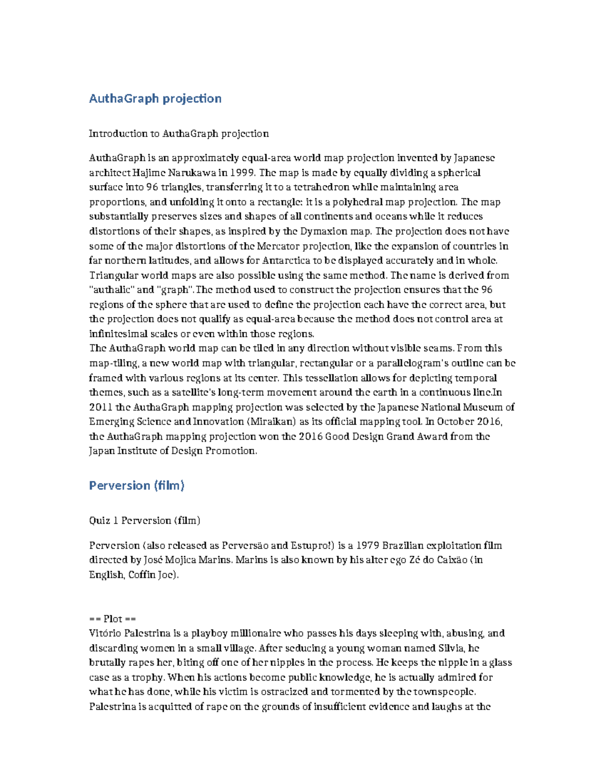 PSY167 Lab Autha Graph projection - AuthaGraph projection Introduction ...