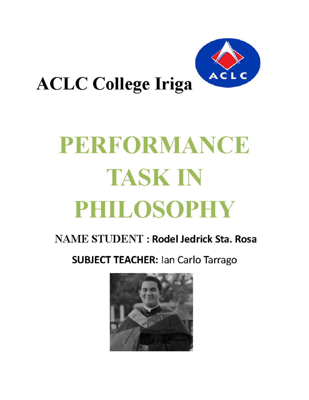 ACLC College Iriga - 7t8t6rty56t7ghyfty - ACLC College Iriga ...