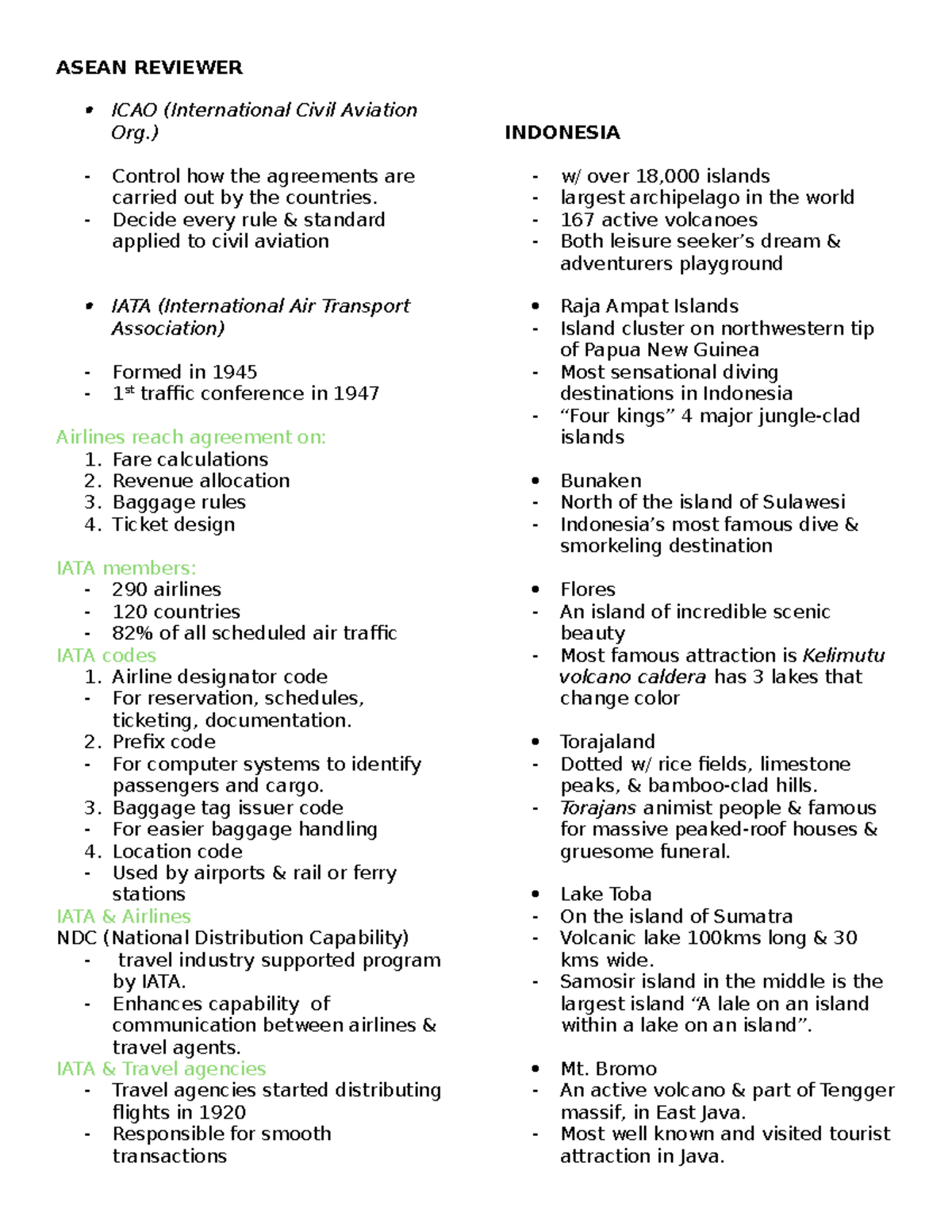 Asean- Reviewer - ASEAN REVIEWER ICAO (International Civil Aviation Org ...