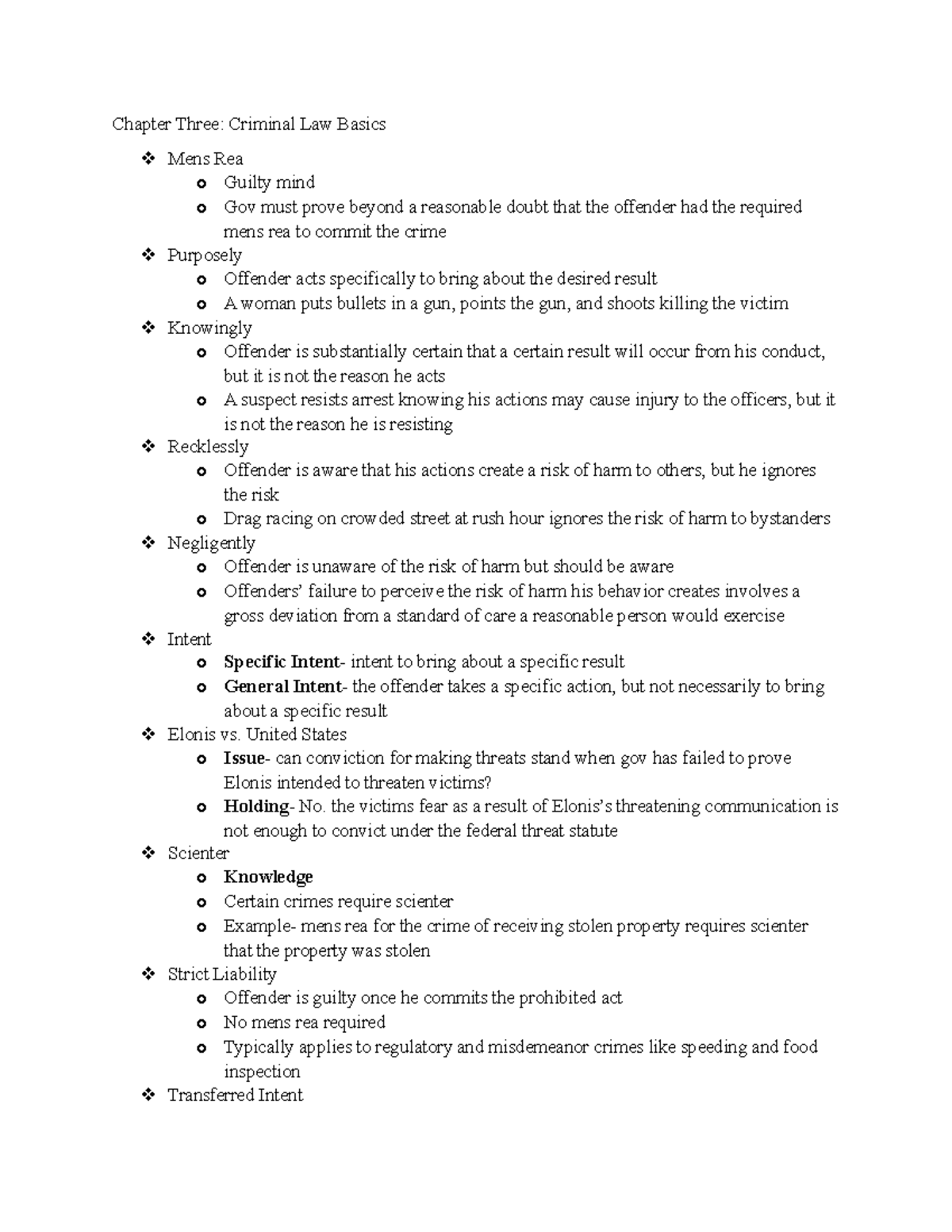 Chapter Three Criminal Law Basics - United States o Issue - can ... Chapter Three Criminal Law Basics - United States o Issue - can ...