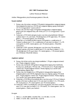 LAB REPORT 8 AKU 3501 - AKU3501 FISH HEALTH MANAGEMENT SEMESTER 3 2022 ...
