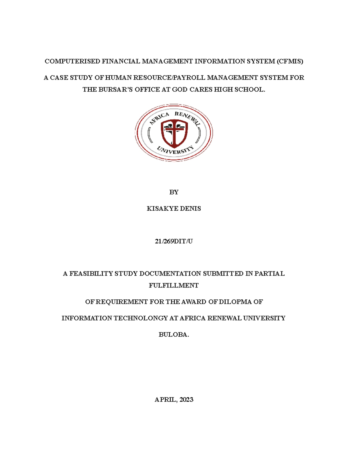 Review Analysis - COMPUTERISED FINANCIAL MANAGEMENT INFORMATION SYSTEM ...