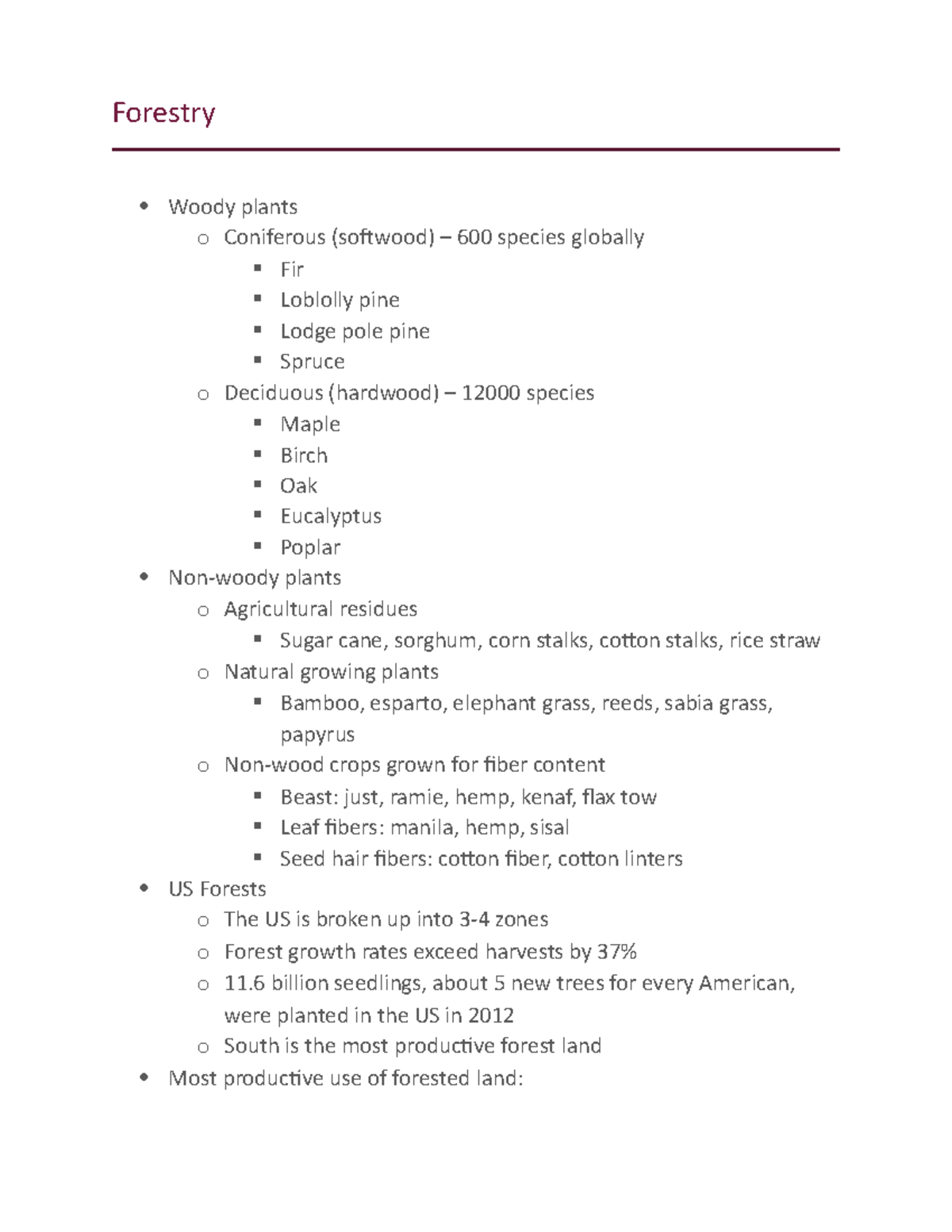 Forestry - Studocu