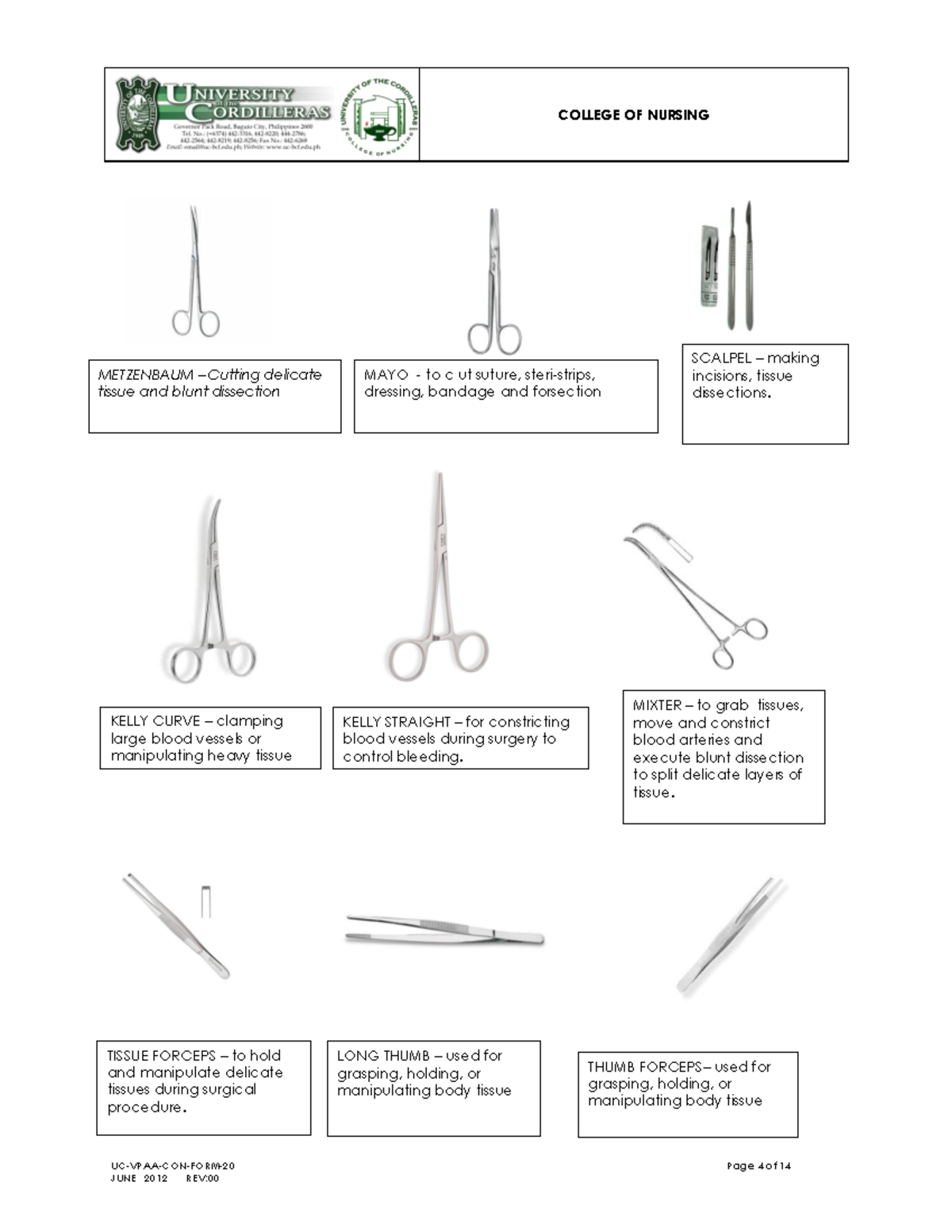 Pfd instru - COLLEGE OF NURSING UC-VPAA-CON-FORM- 20 JUNE 2012 REV ...