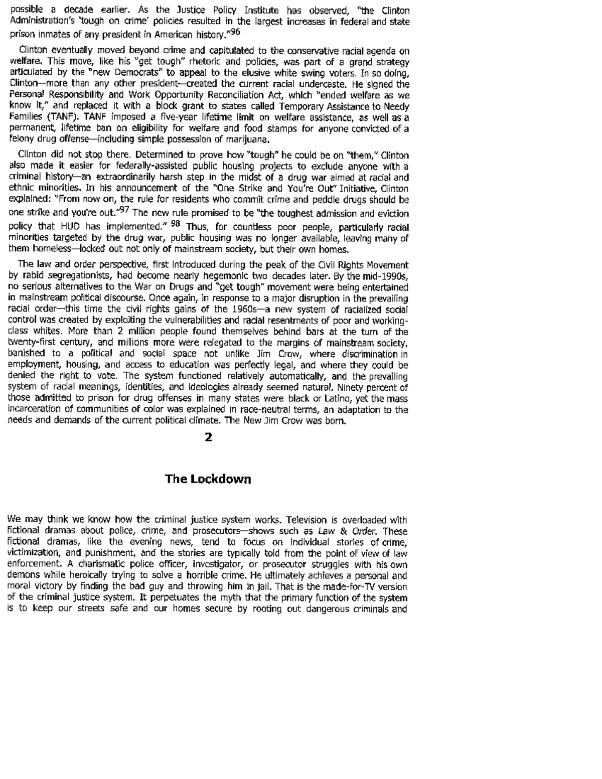 The New Jim Crow - Lecture notes 7 - SOC 32400 - Purdue - Studocu