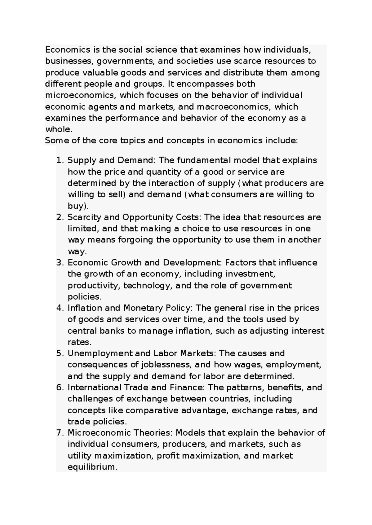 Документ 19 - Economics is the social science that examines how ...