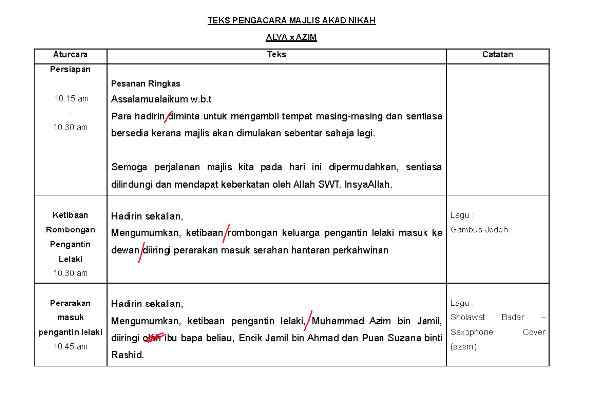TEKS Pengacara Majlis AKAD Nikah(1) - TEKS PENGACARA MAJLIS AKAD NIKAH ...