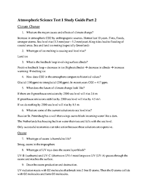 Atmospheric Science Test 1 Textbook Questions - The Atmosphere ...