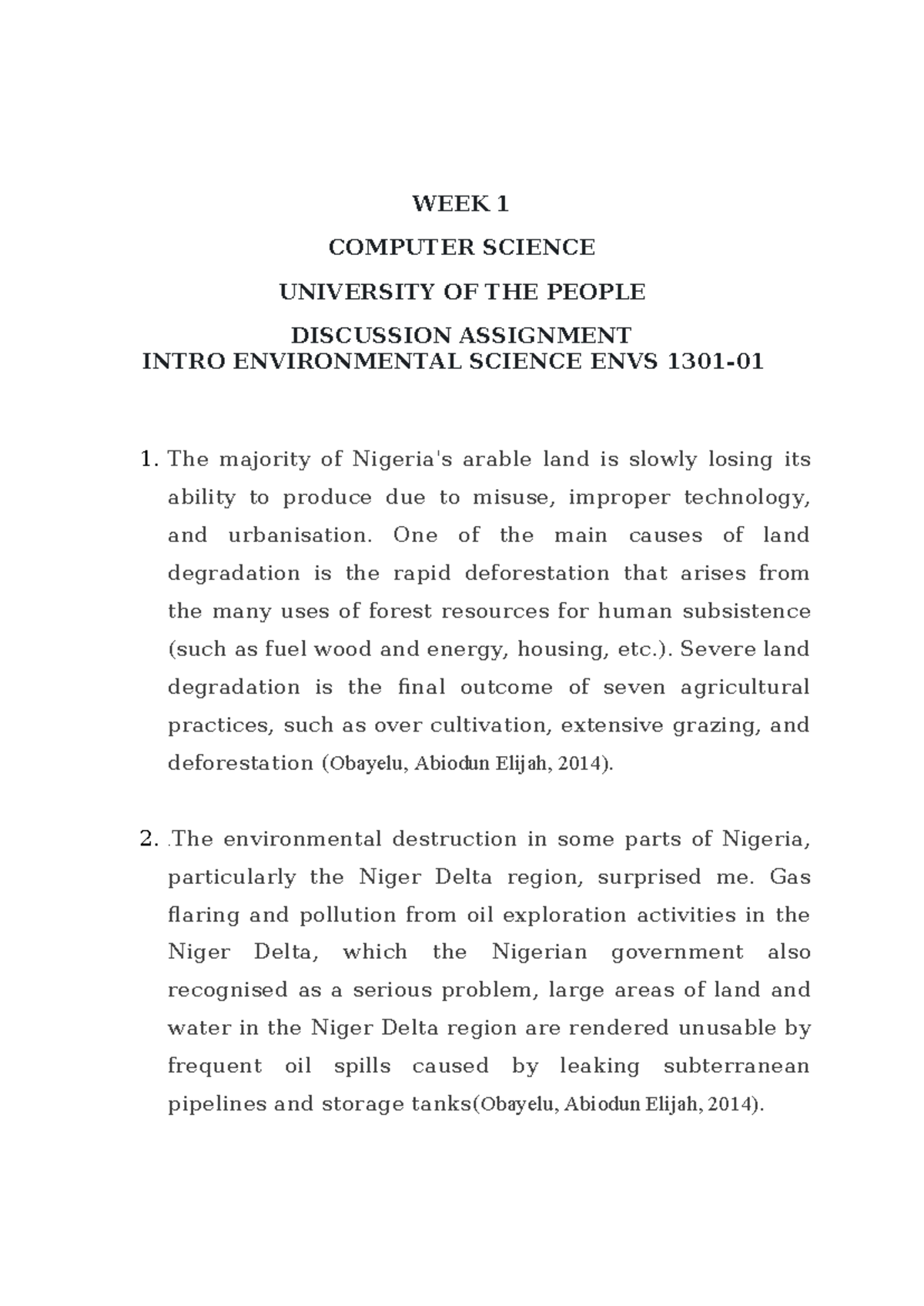 Week 1 Df Week 1 Written Assignment Week 1 Computer Science