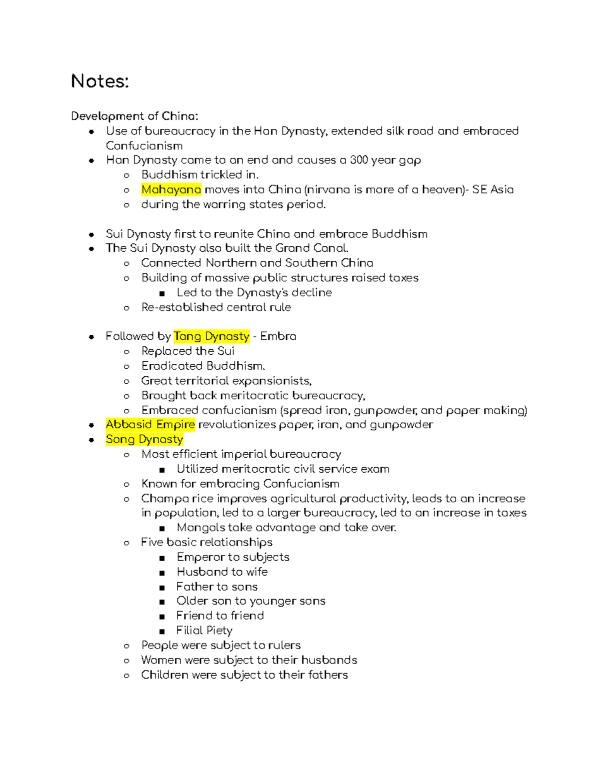 APWH Unit 1 Notes - World History is the interaction between people of ...