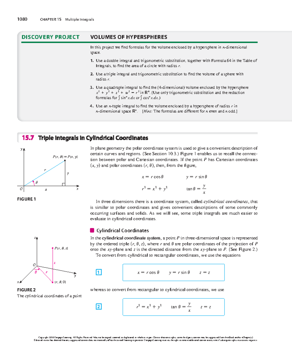 Math ch-15-7 - math work - 1080 CHAPTER 15 Multiple Integrals In plane geometry the polar ...