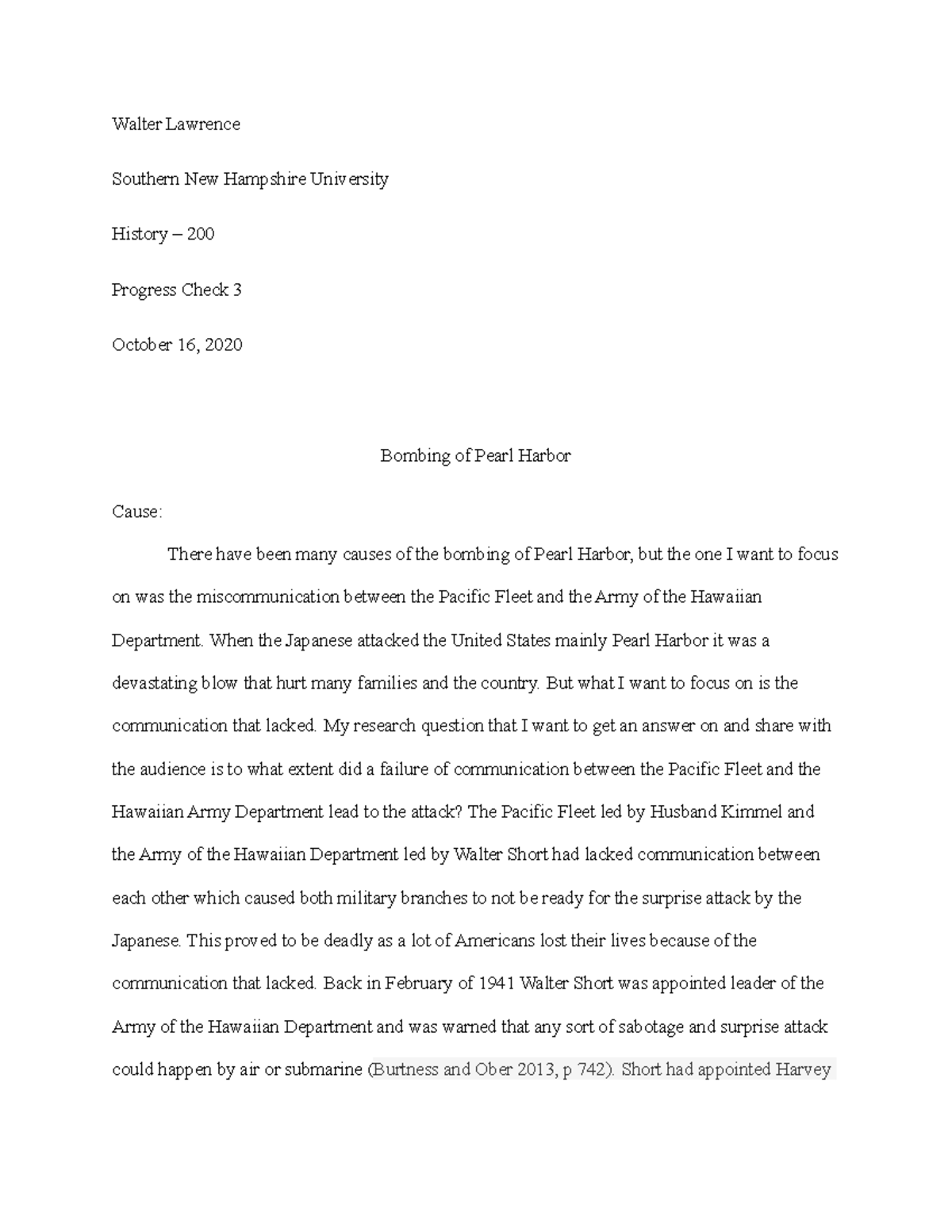 Walter Lawrence - HIS 200 - Walter Lawrence Southern New Hampshire ...