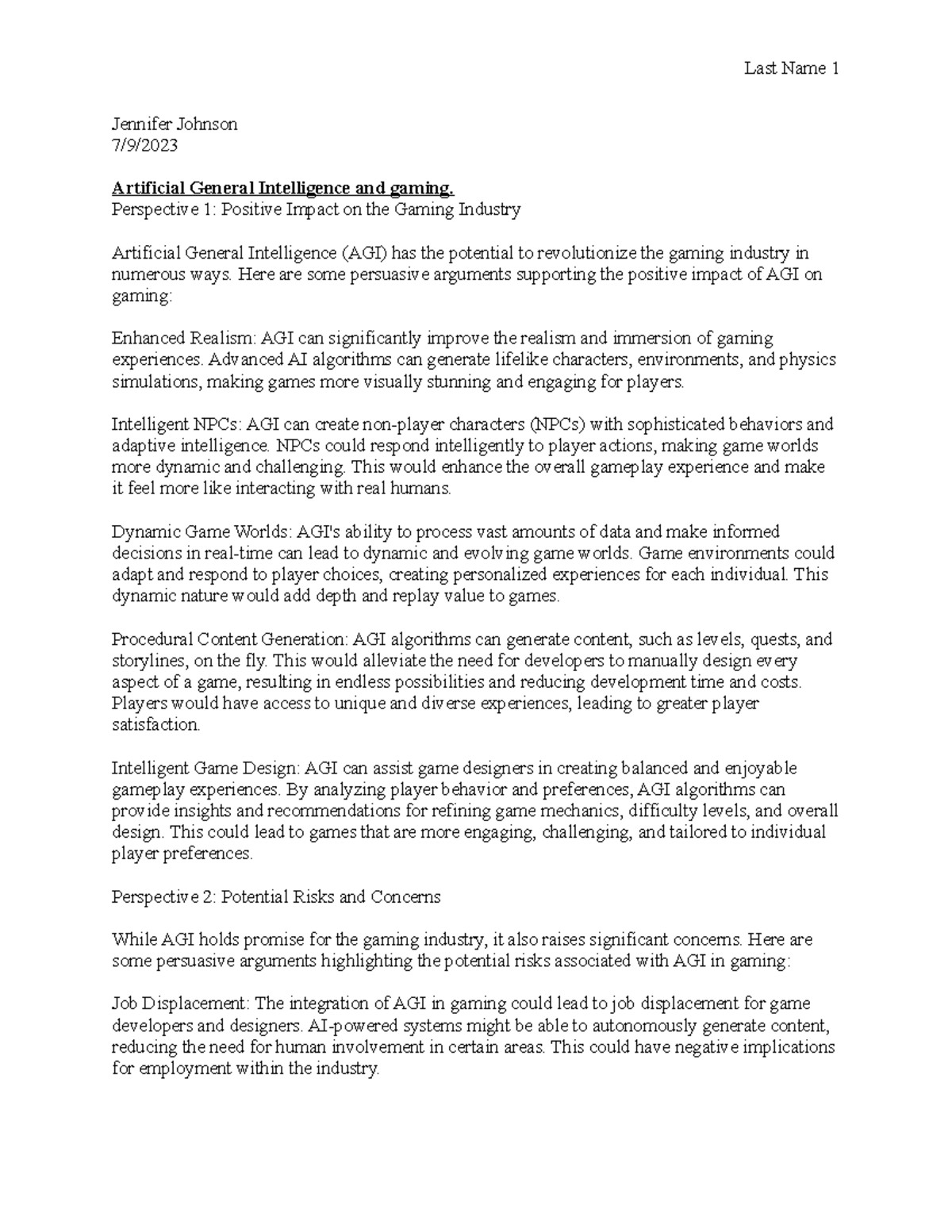 ENG 123 Module Two Assignment jennifer johnson - Jennifer Johnson 7/9 ...
