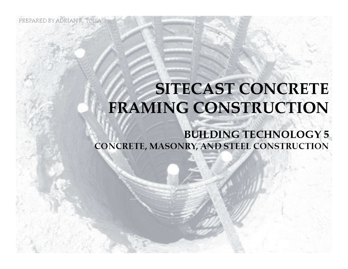 002 BT5- Sitecast Concrete Framing System by ART - BUILDING TECHNOLOGY ...