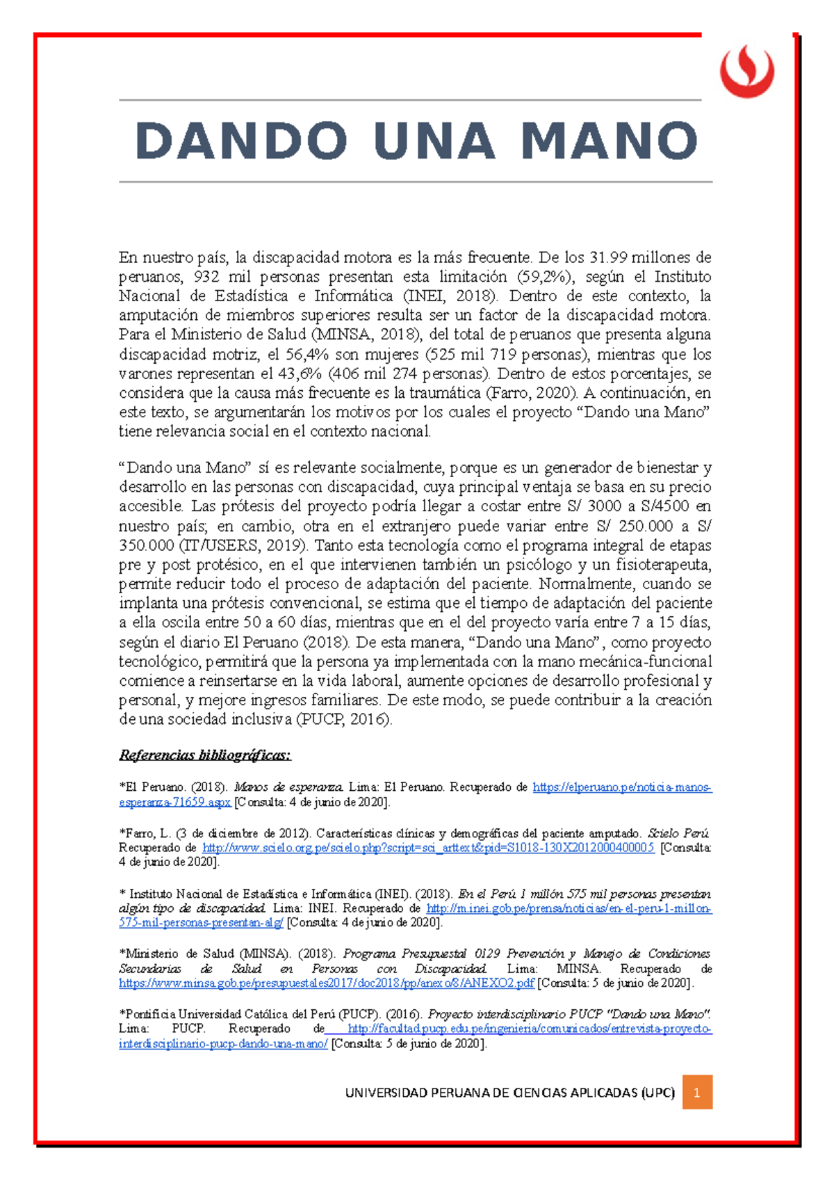 (TB2 Morán Lenny 2019 93092) - DANDO UNA MANO En nuestro país, la ...