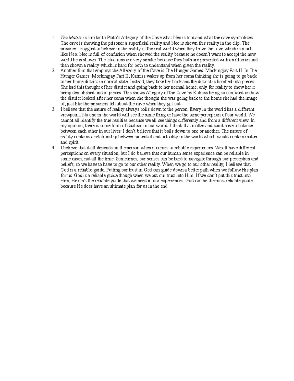 Allegory of the Cave - The cave is showing the prisoner a superficial ...