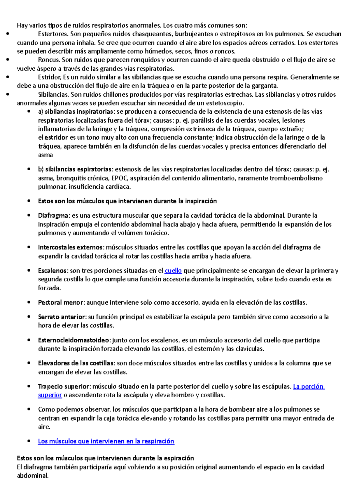 Ruidos adventicios - Hay varios tipos de ruidos respiratorios anormales ...