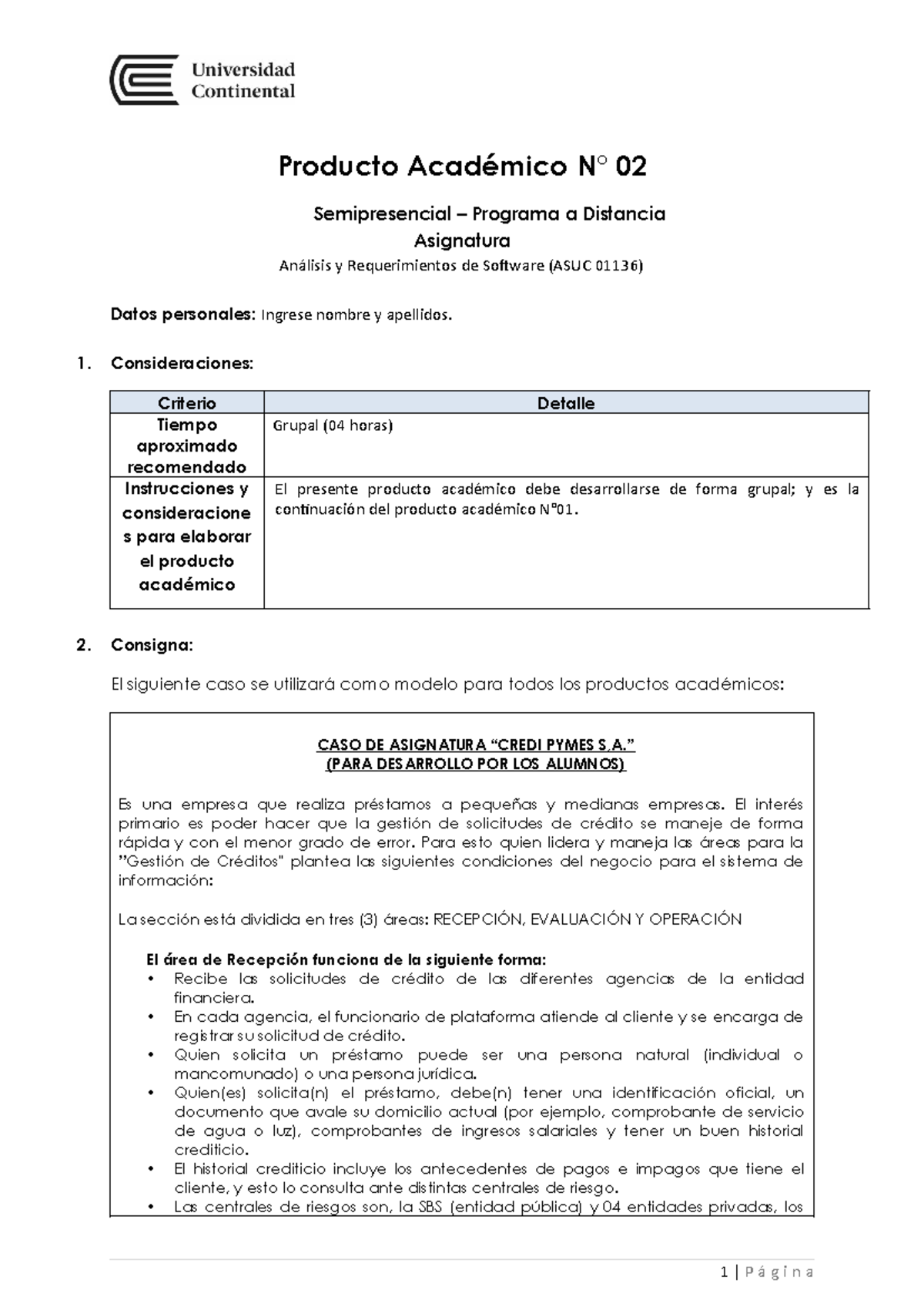 Producto Académico 02 [Entregable] Ultima Version - Producto Académico N° 02 Semipresencial ...