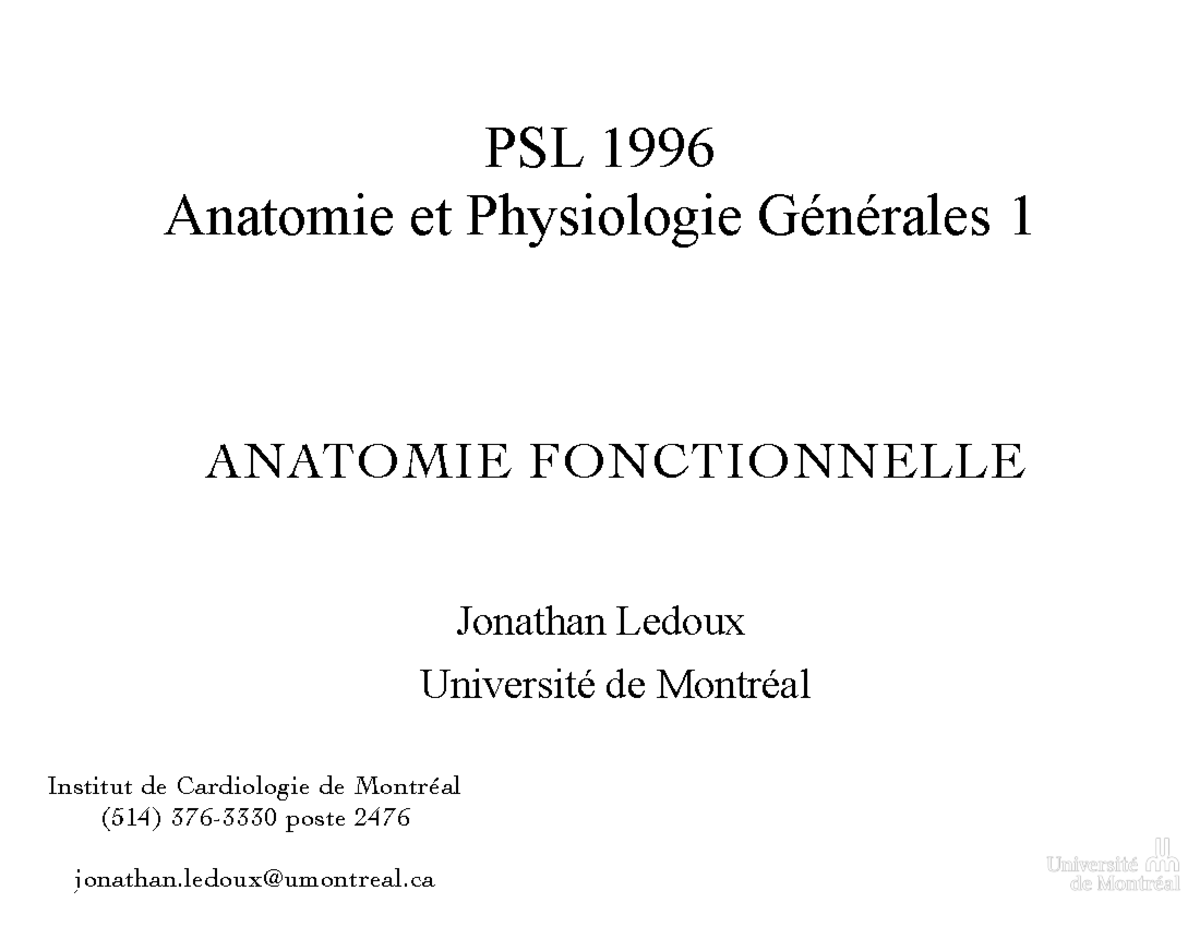 3-anatomie fonctionelle cardiovasculaire - ANATOMIE FONCTIONNELLE ...