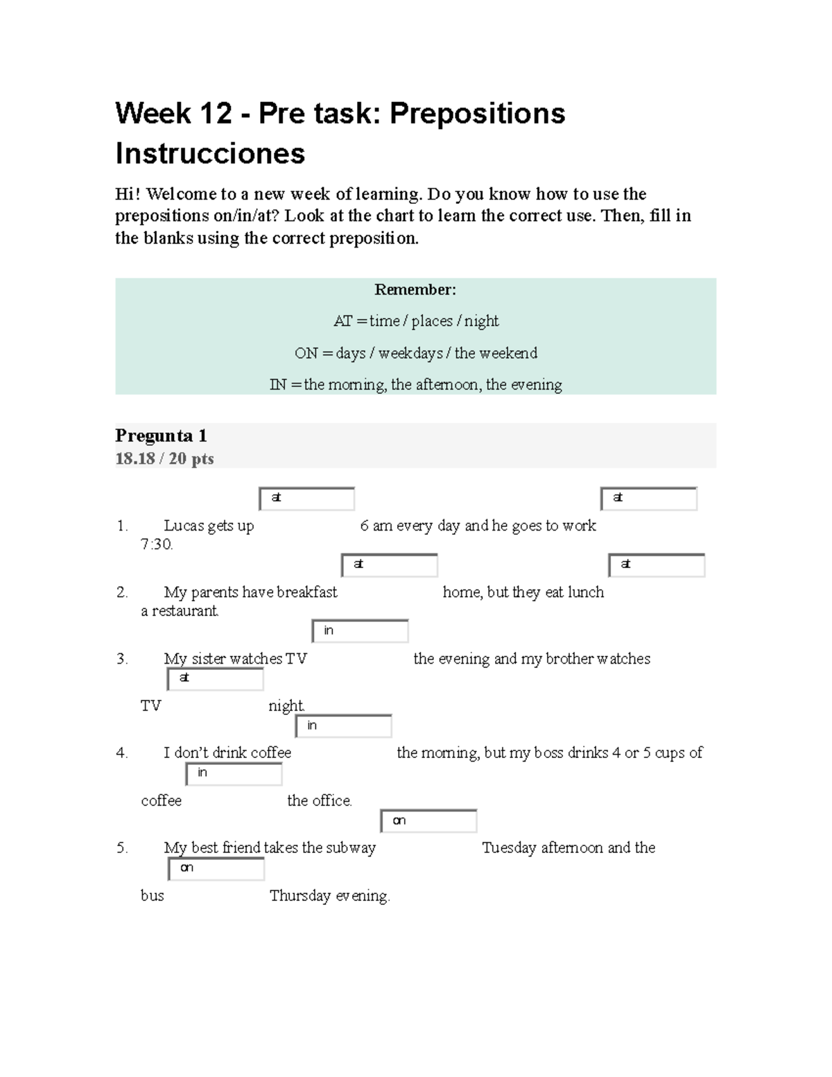 Week 12 Pre task Prepositions - Week 12 - Pre task: Prepositions ...