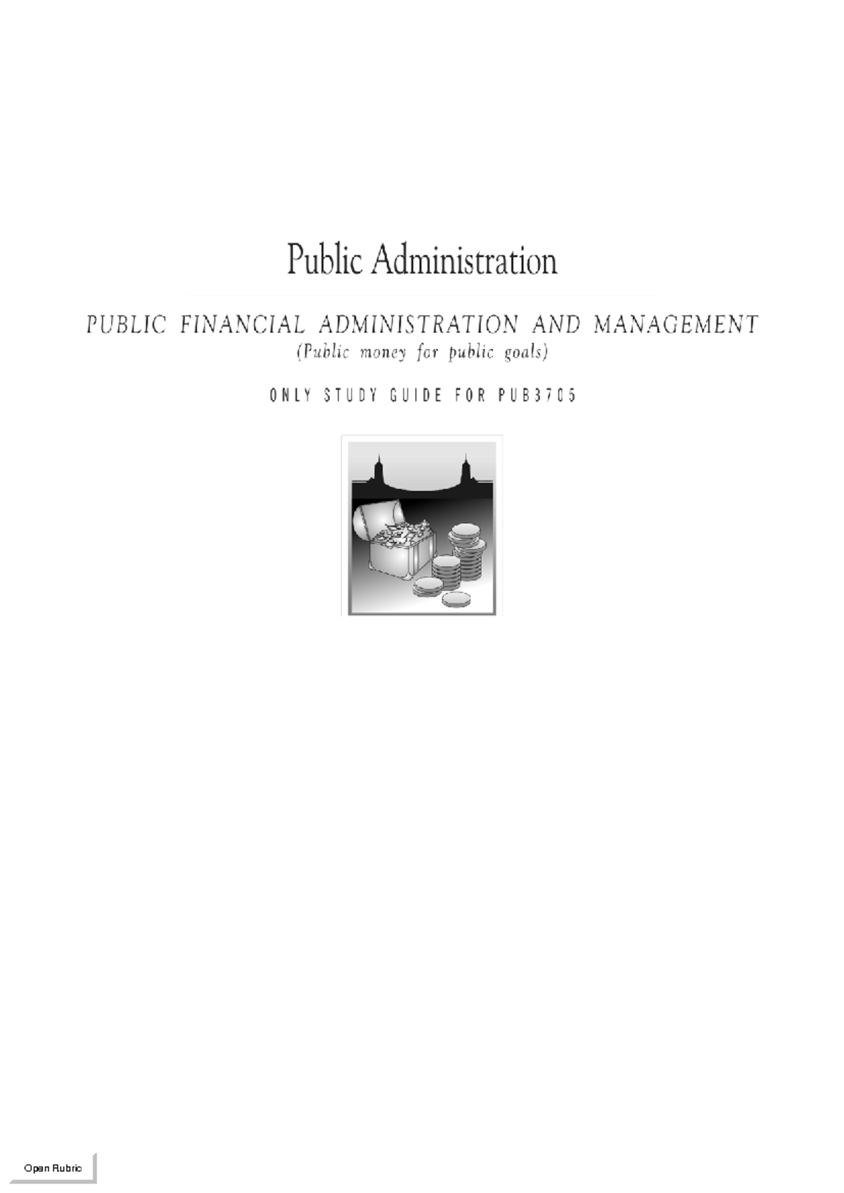 PUB3705 Study Guide - Public Financial Administration and Management ...