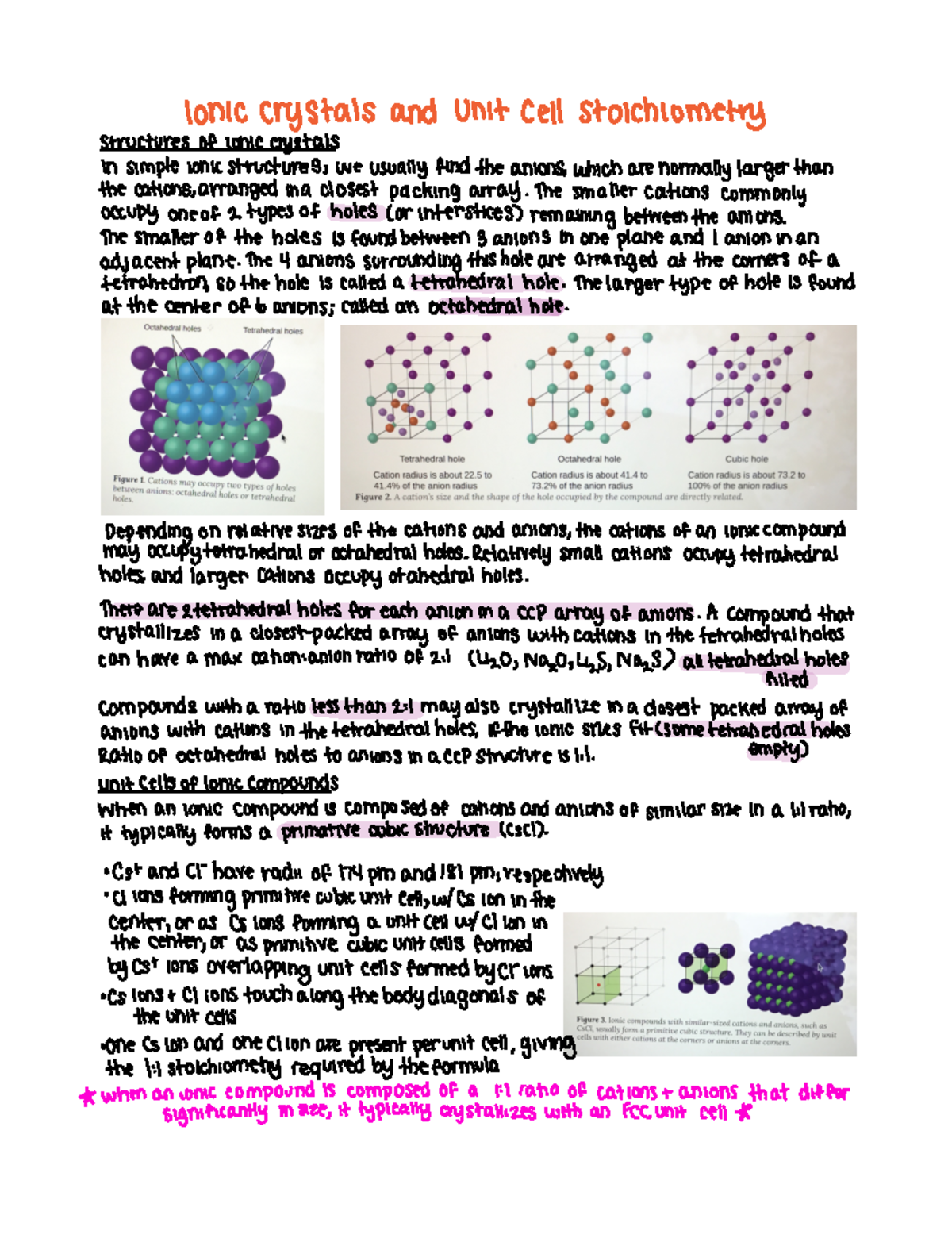 Ionic Crystals And Unit Cell Stoichiometry - Ionic crystals and unit ...
