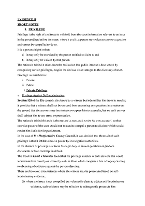 Evidence BY Certificate CAT I Group I - EVIDENCE BY CERTIFICATE ...