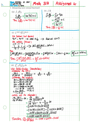 Math 31B - Worksheet 7 - Professor Andrews - MATH 31B - ϭ Ϯ - Studocu