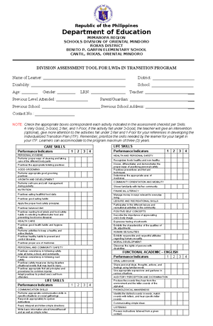 GSP narrative report - Department of Education MIMAROPA REGION SCHOOLS ...