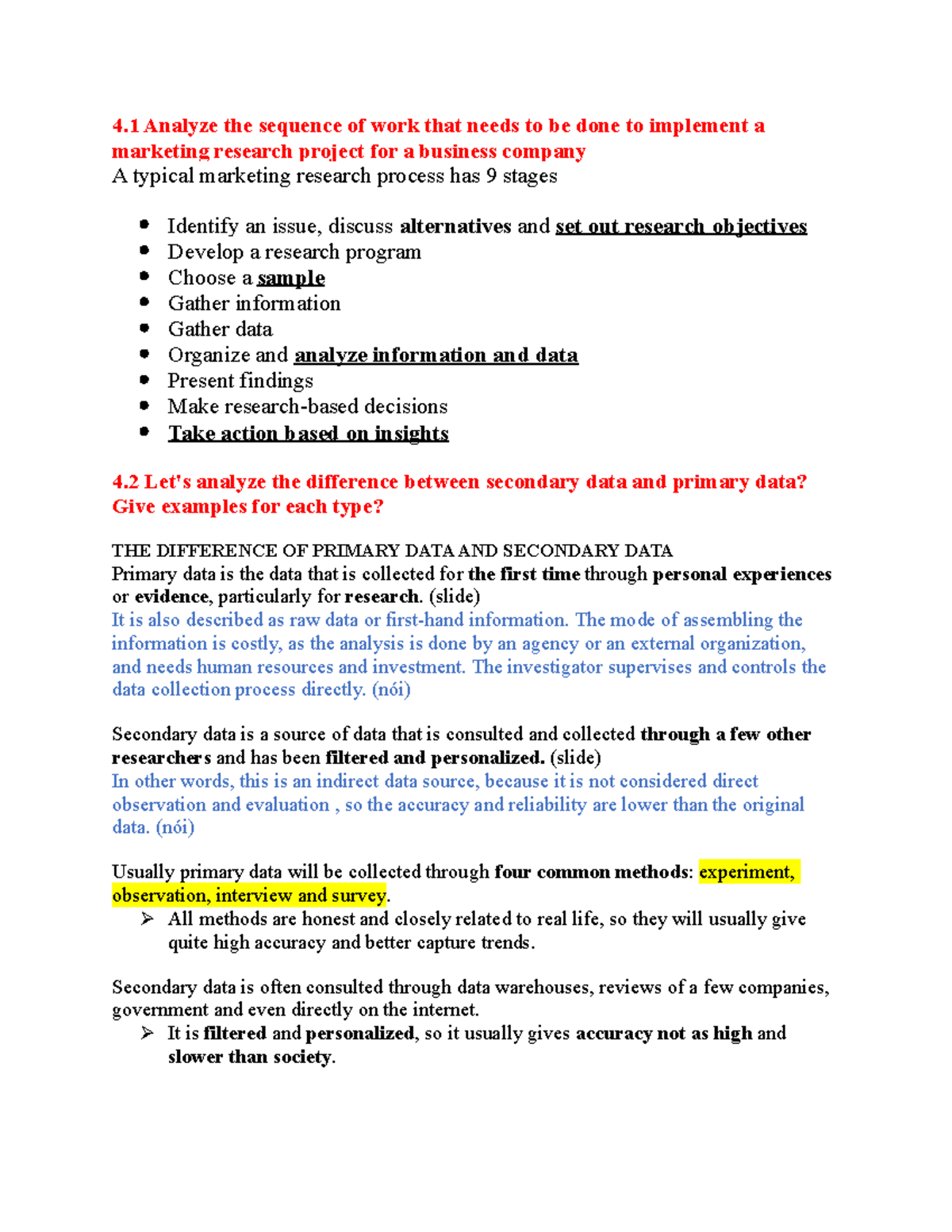 MKT101 presentation chapter 4 - 4 Analyze the sequence of work that needs to be done to ...