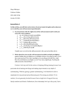 Chapter 4 Reflection-Niaya W - 1 Niaya Whitmyer Professor Roseto ...