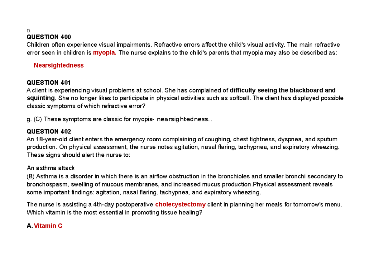 400-800 - Notes - NURS 555 - SFSU - Studocu