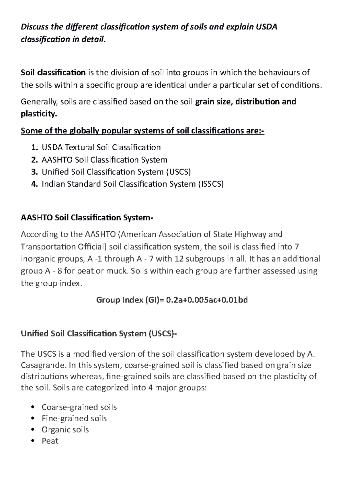 Assignment - Fulfilling need - Discuss the different classification ...