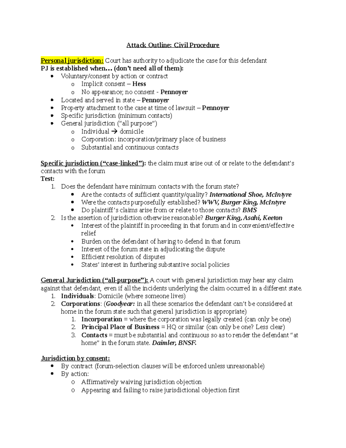 2019 Attack Outline - summary on civ 2 - Attack Outline: Civil ...