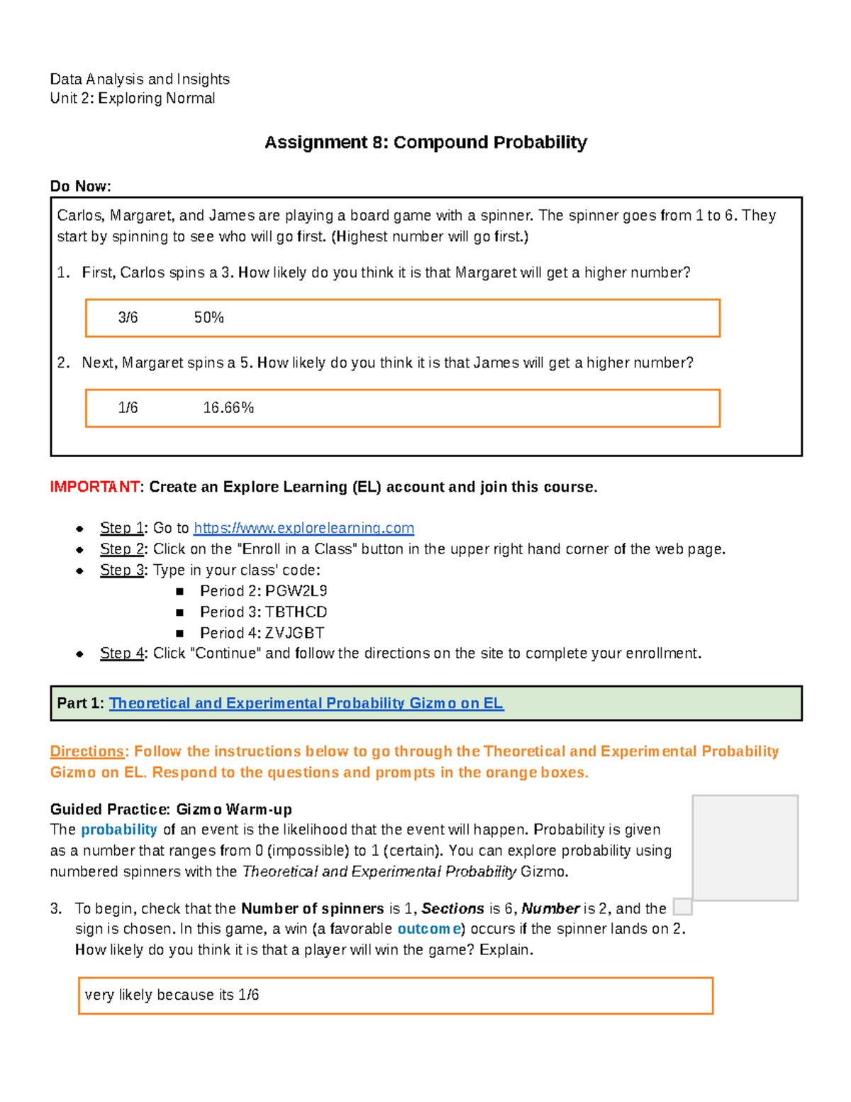 Assignment 8 Compound Probability - 3603154 - Google Docs - Data ...