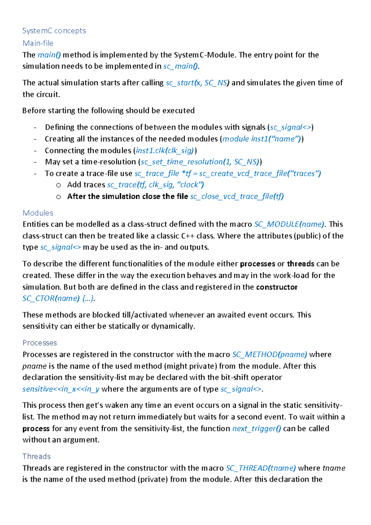 System C short - The things to memorize to get the last points in the ...