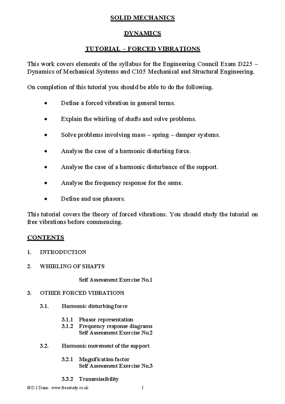 Forced vibrations - vibration notes and also solved examples - SOLID ...