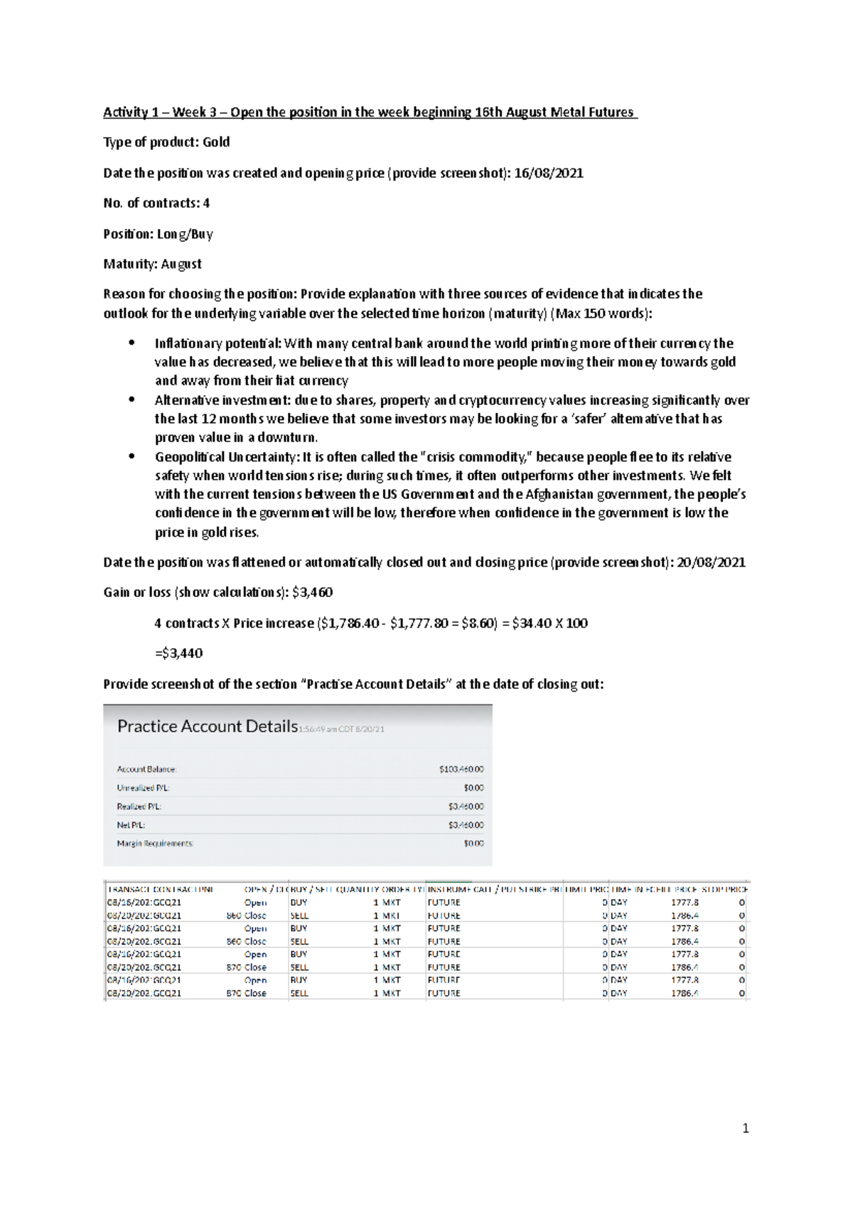 Group assignment part 3 c - FIN30014 - Swinburne - Studocu