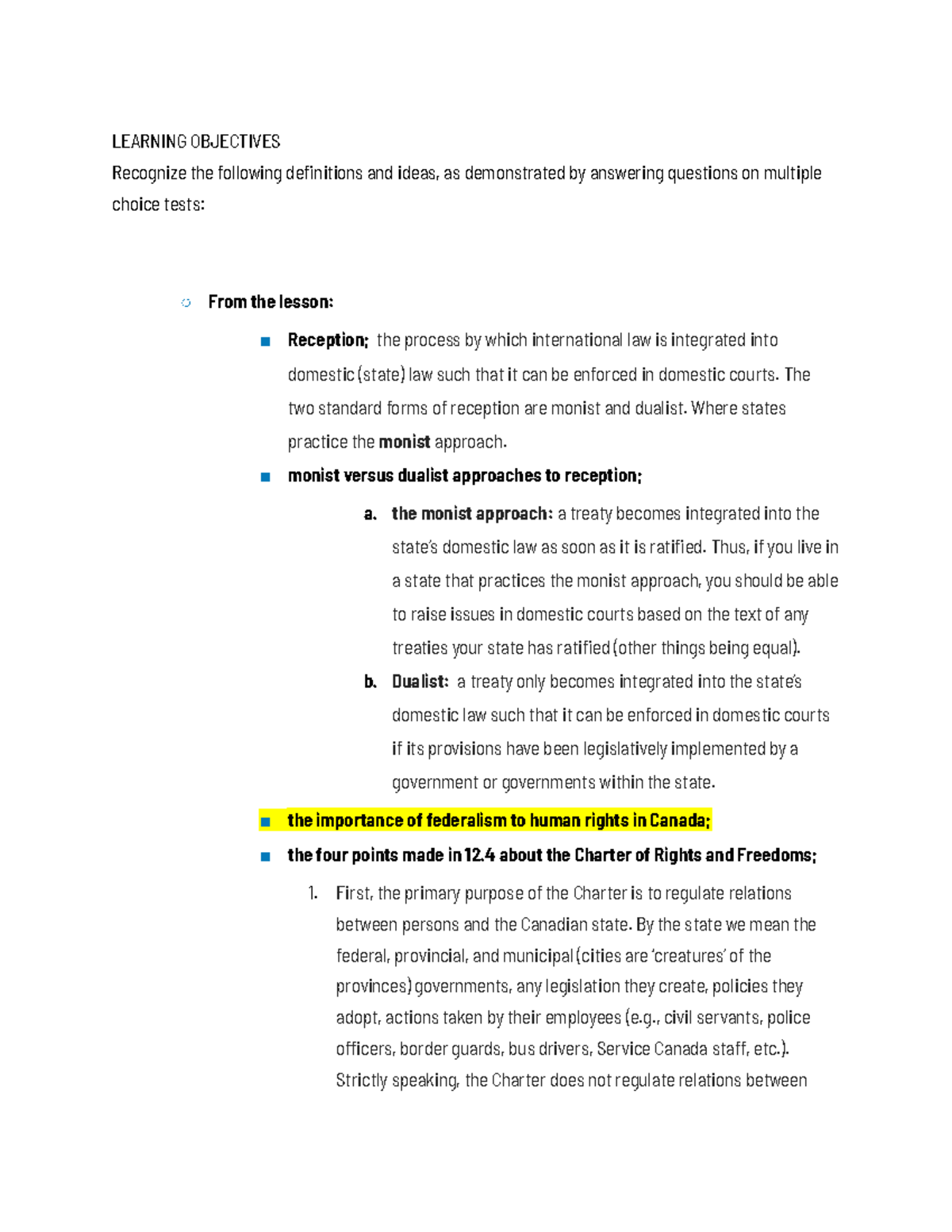 HR100 - Lesson 12 - . coursework - LEARNING OBJECTIVES Recognize the following definitions and ...