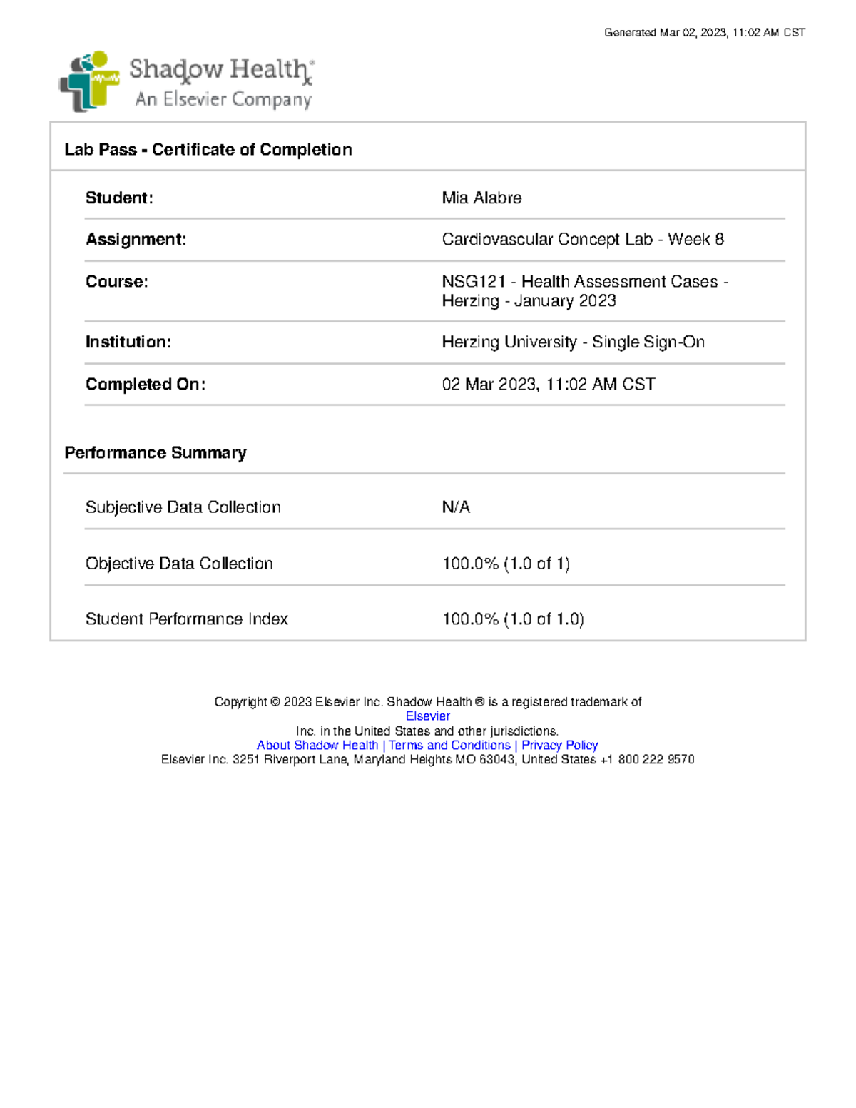 labpass assignment - Generated Mar 02, 2023, 11:02 AM CST Lab Pass ...