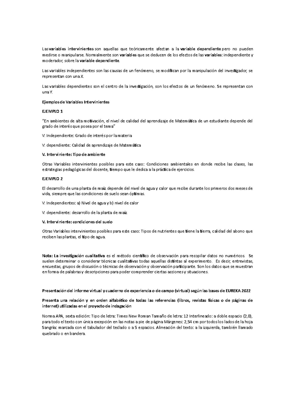Requisitos para la evaluación de los proyectos de Eureka - Las ...