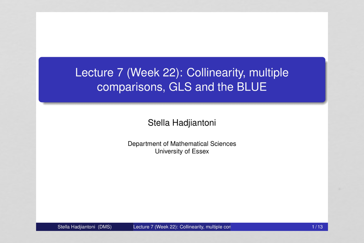 Lecture Week22 slides annotated - MA317-6-AU-CO - Studocu